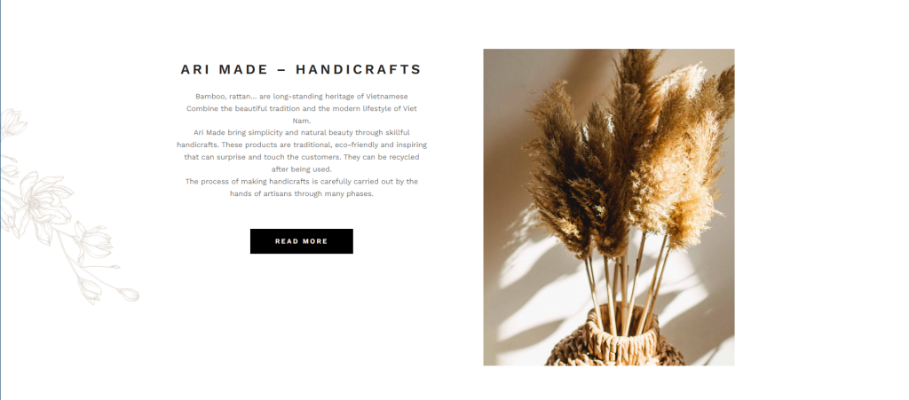 Dự án thiết kế Website trải nghiệm Ari Made - Azwebsite