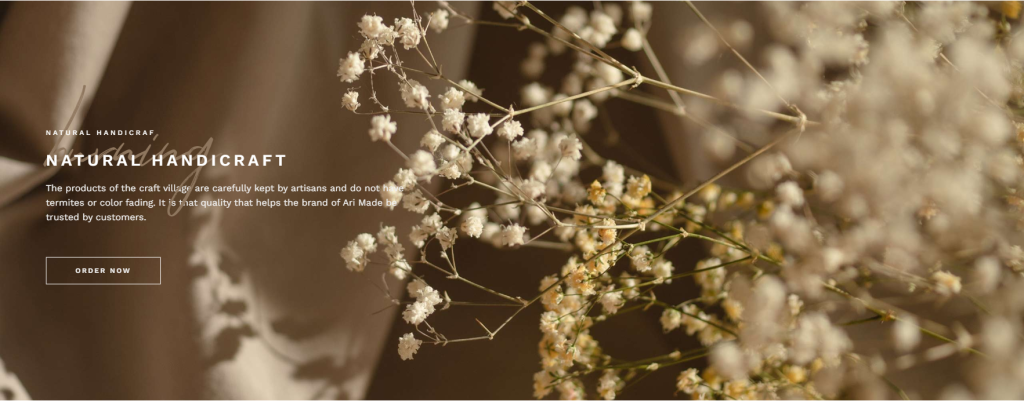 Dự án thiết kế Website trải nghiệm Ari Made - Azwebsite